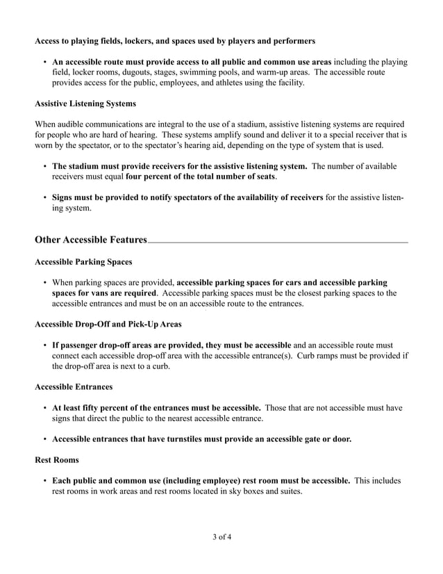 Accessible Stadium Design | PDF