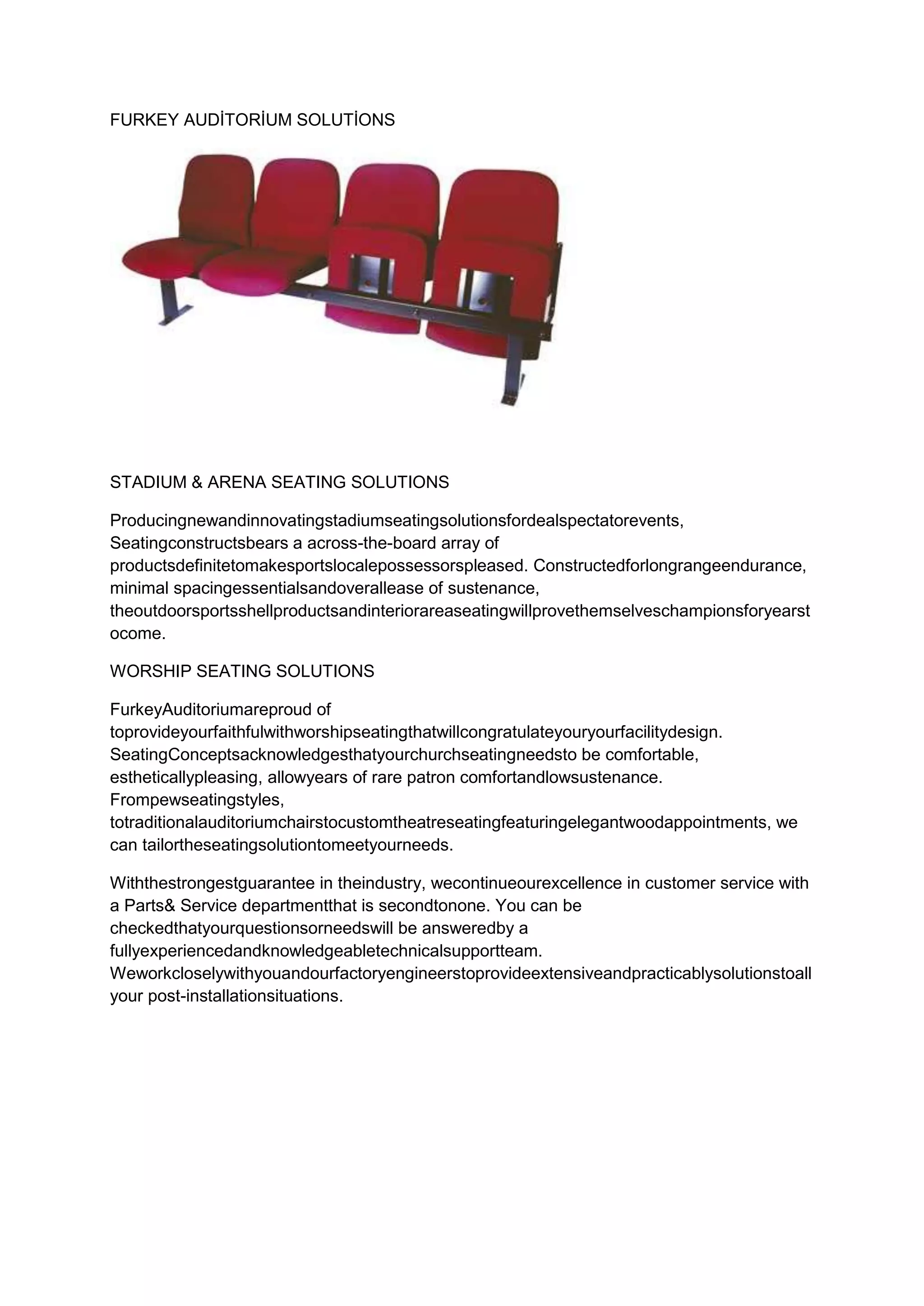 Stadium & arena seating solutions | DOCX