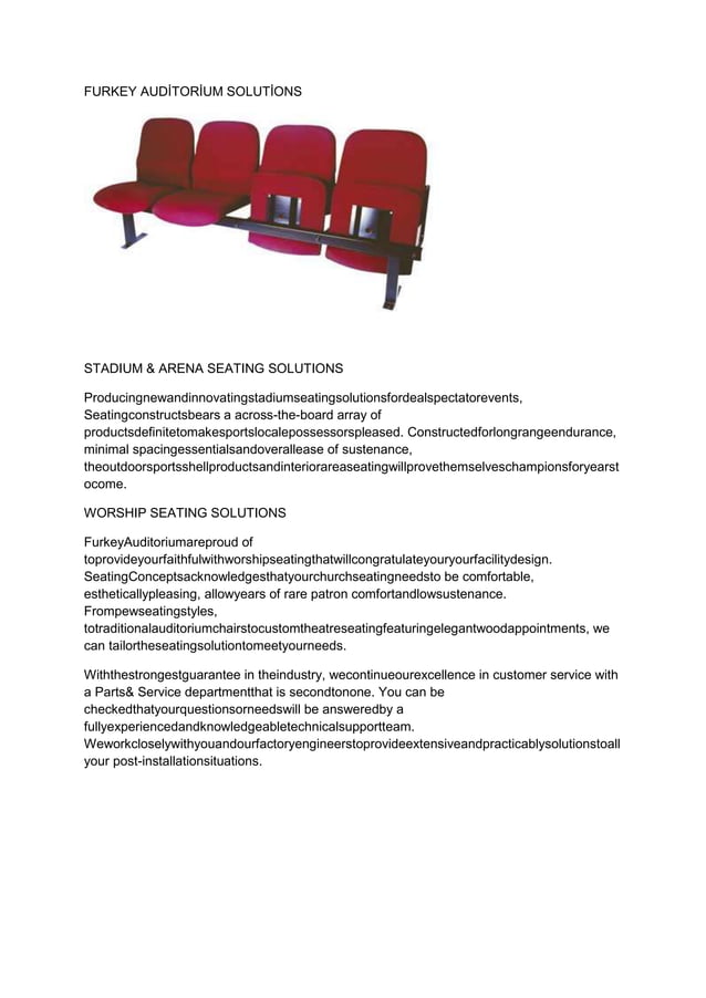 Stadium & arena seating solutions | DOCX