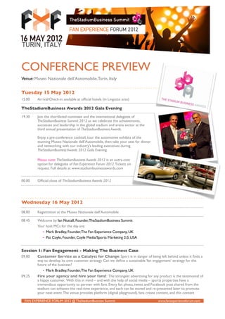 Stadium Business Summit event preview | PDF | Business Expos ...
