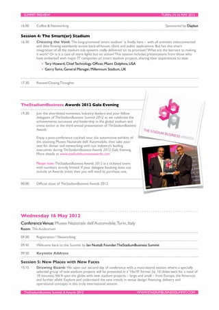 Stadium Business Summit event preview | PDF | Business Expos & Conferences | Events