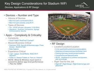 Stadium Design and Reference Guide with Meru Networks WLAN | PPTX