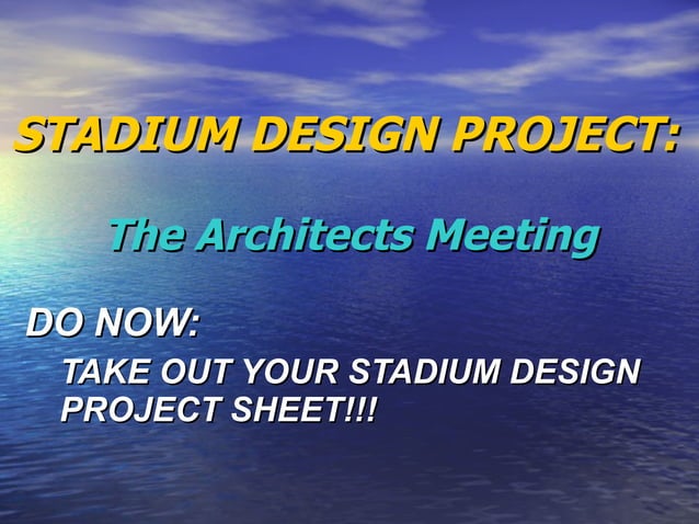 Stadium Design Project Details | PPT