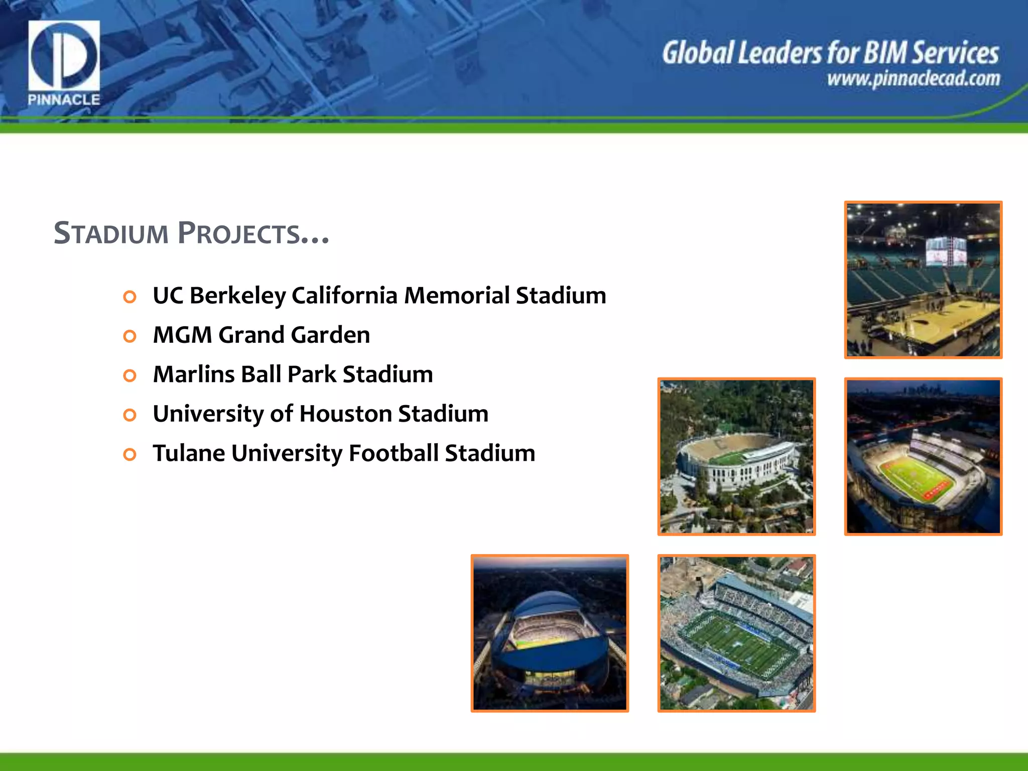 Pinnacle Infotech executed BIM Services for Stadium | PPTX