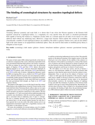 The binding of cosmological structures by massless topological defects | PDF