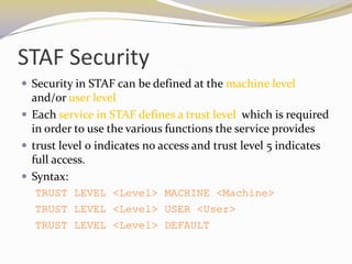 STAF basic concepts | PPTX