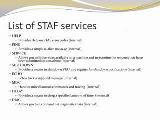 STAF basic concepts | PPTX