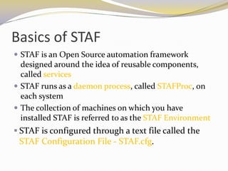 STAF basic concepts | PPTX