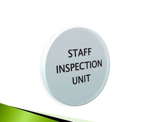 Staff Inspection Unit. | PPTX