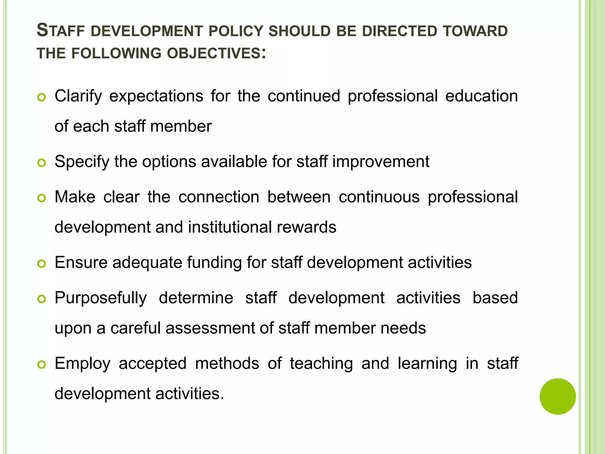 Staff training and leadership development | PPTX