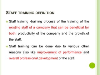 Staff training and leadership development | PPTX