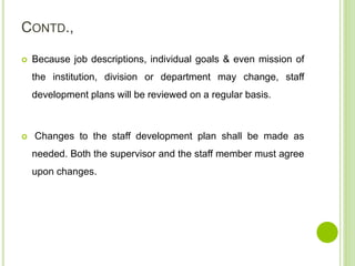 Staff training and leadership development | PPTX