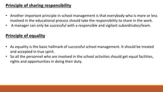 Management Process and Principles of School Management | PPTX