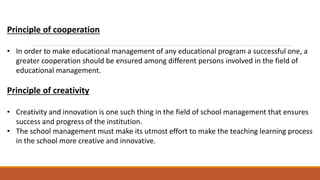 Management Process and Principles of School Management | PPTX