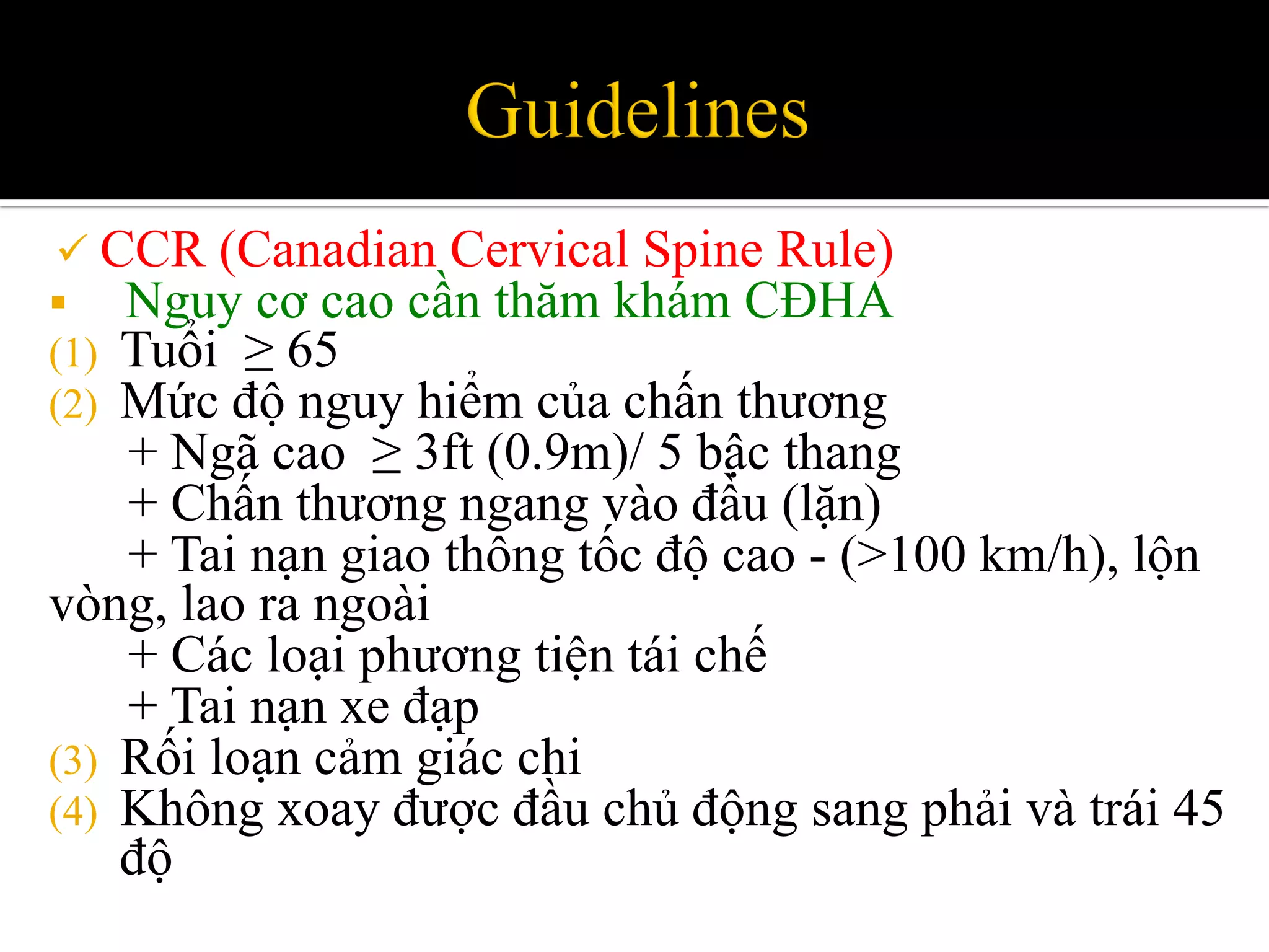 Chấn thương cột sống cổ - cervical spine injury | PDF