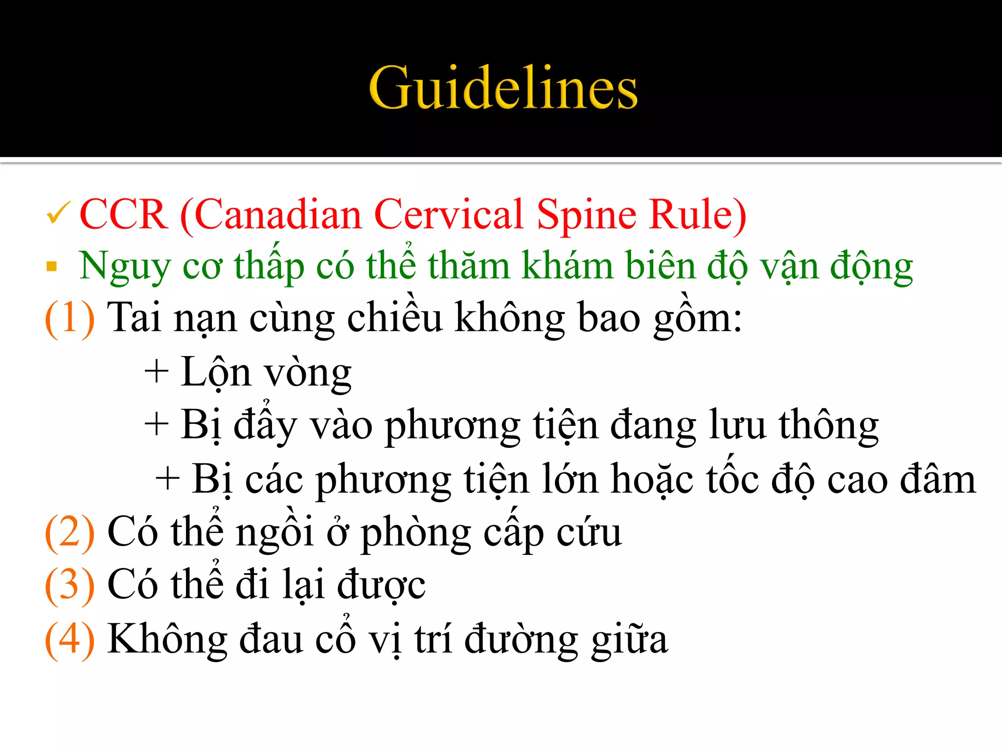 Chấn thương cột sống cổ - cervical spine injury | PDF