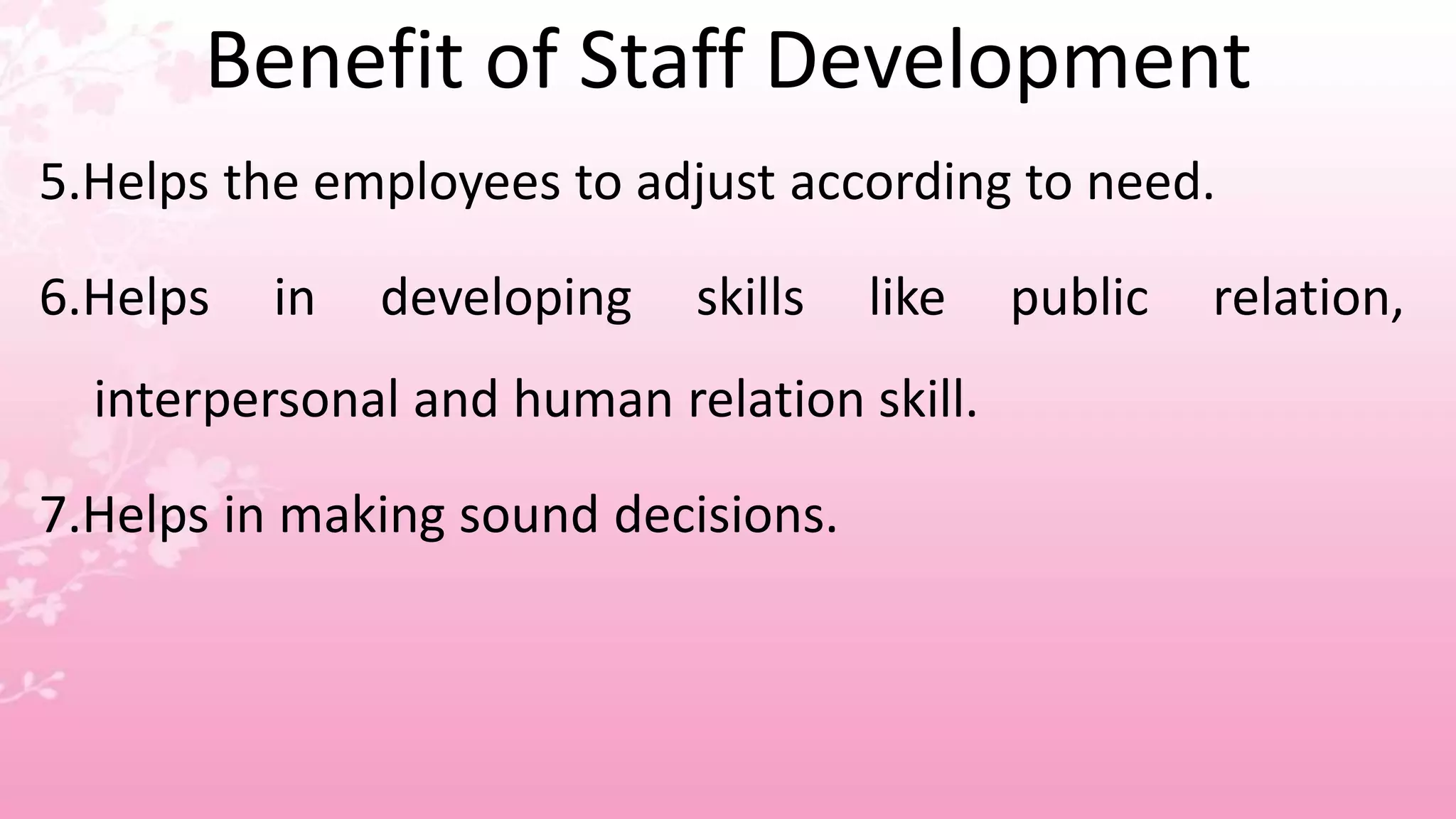 Staff development | PPTX
