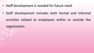 Staff development | PPTX