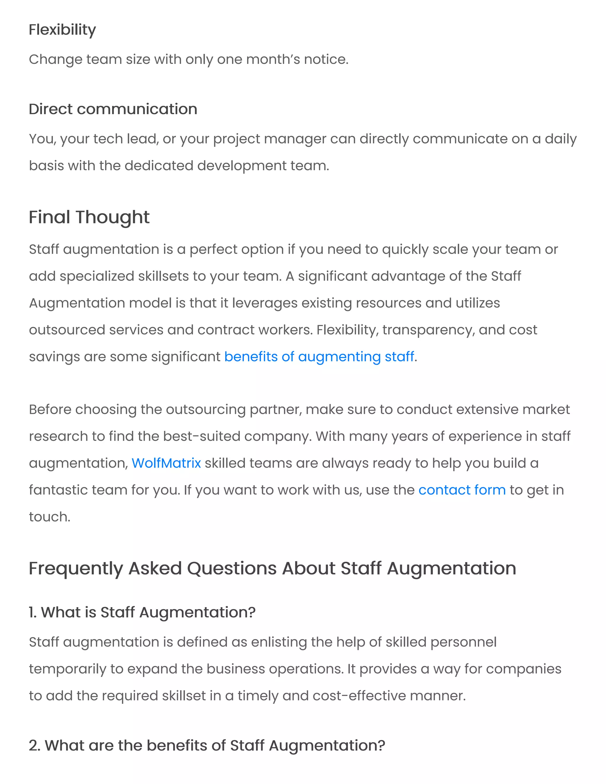 Staff augmentation a perfect model to scale your team | PDF