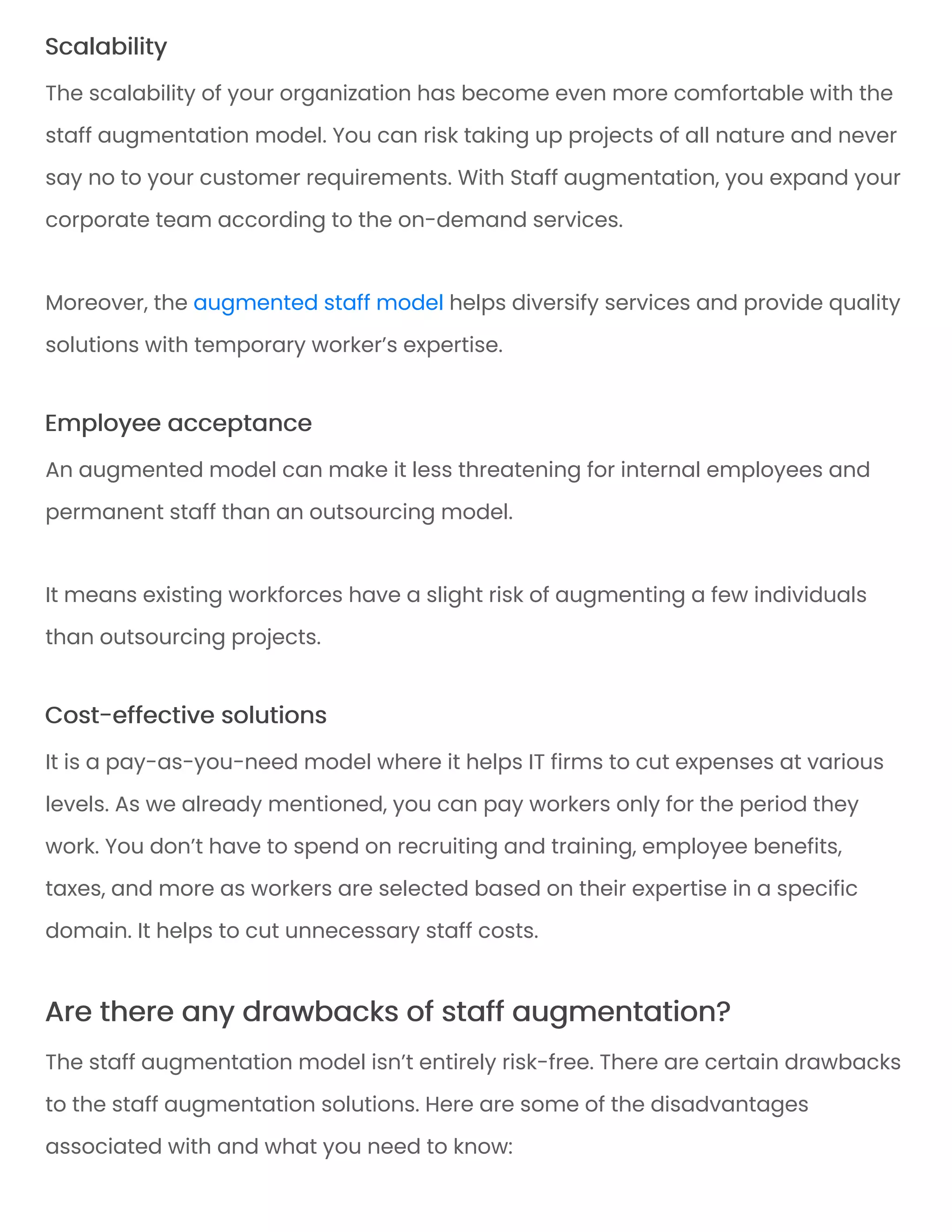 Staff augmentation a perfect model to scale your team | PDF