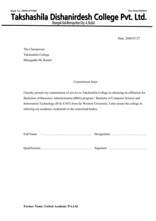 Staff commitment.doc | College Education | Education