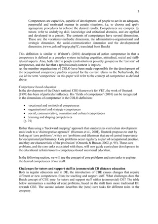 Staff Competence Profiles Distance Education_EDEN 2007 | PDF