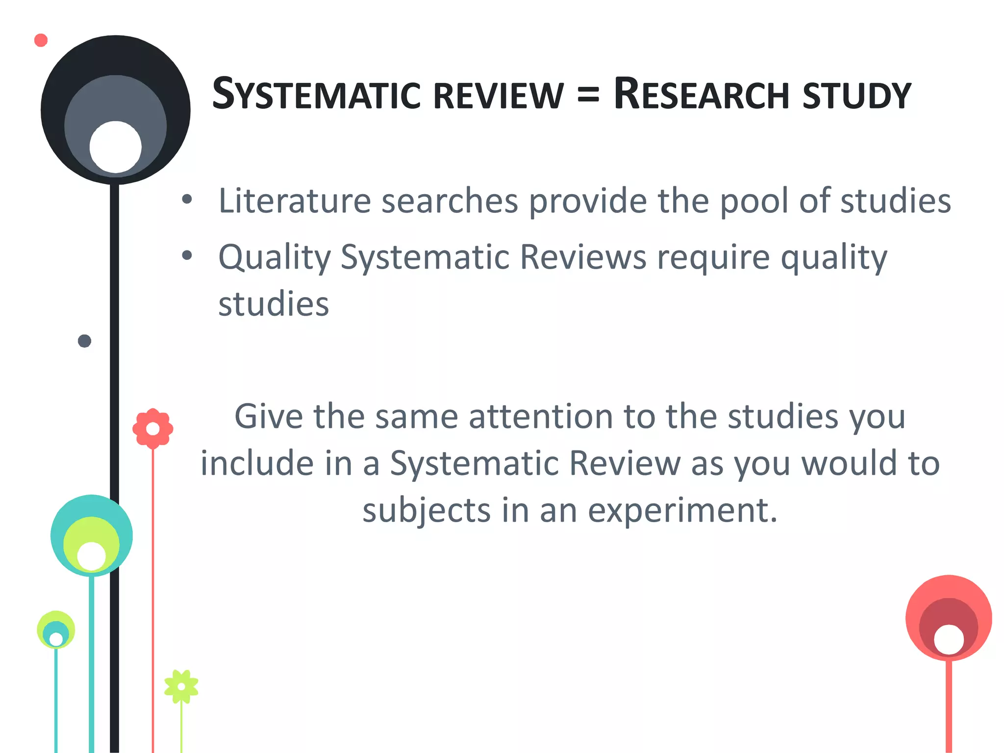 Systematic Reviews in the Health Sciences | PPTX