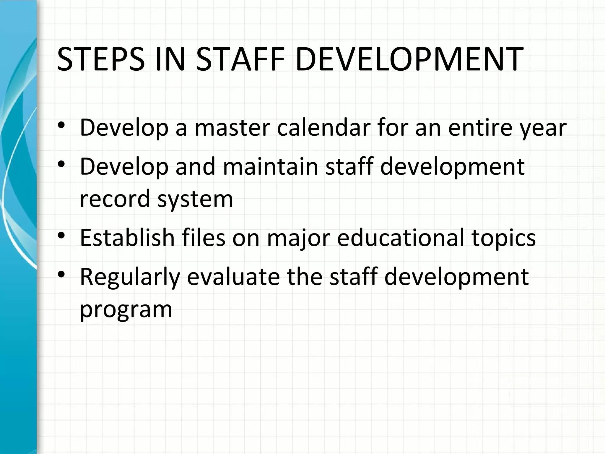 Staff development | PPT