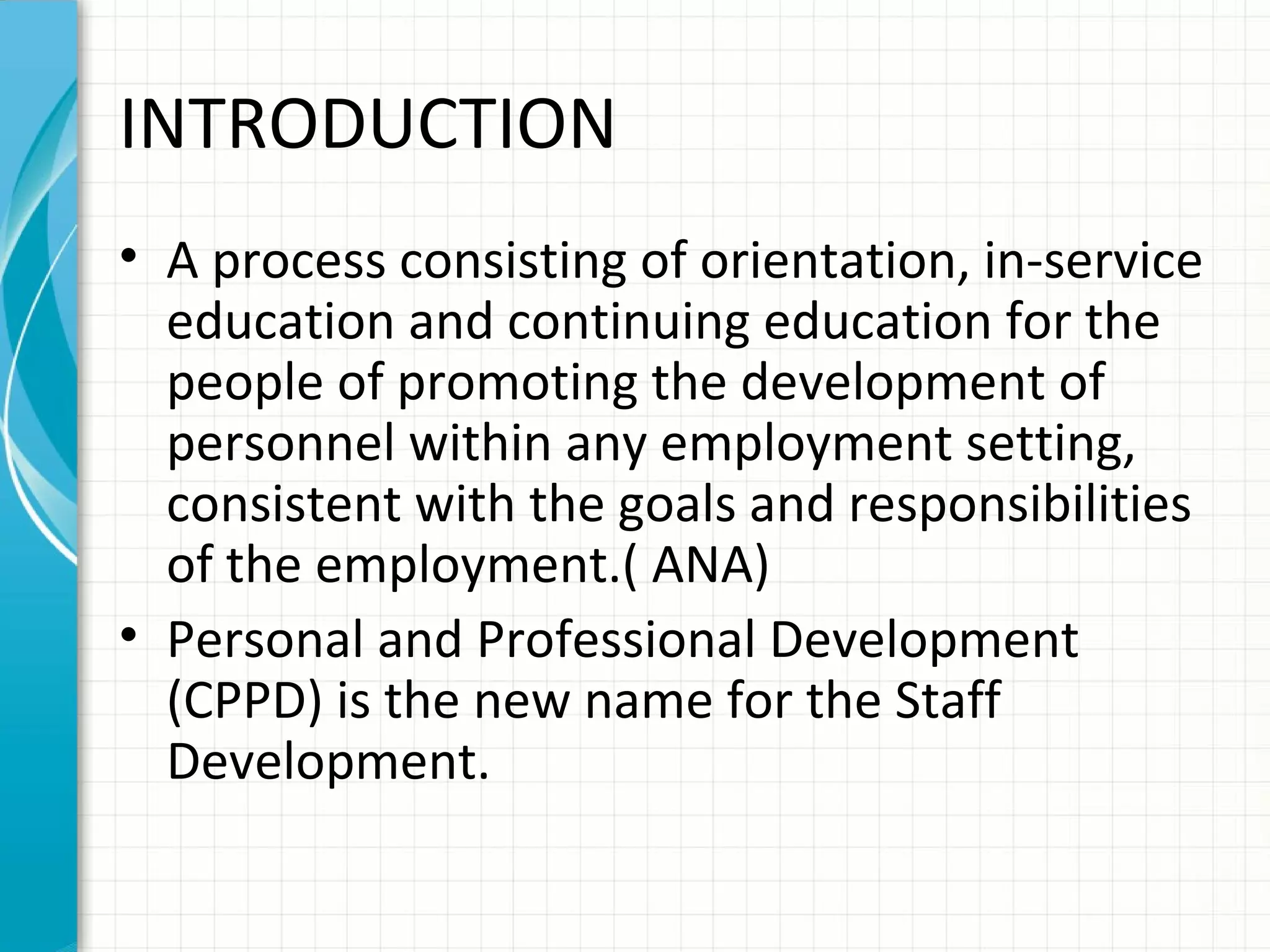 Staff development | PPT