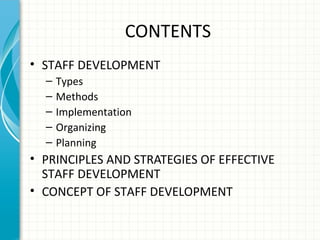 Staff development | PPT