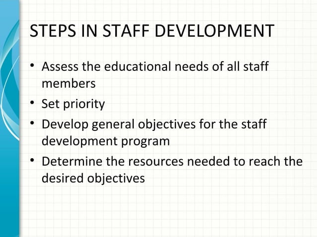 Staff development | PPT