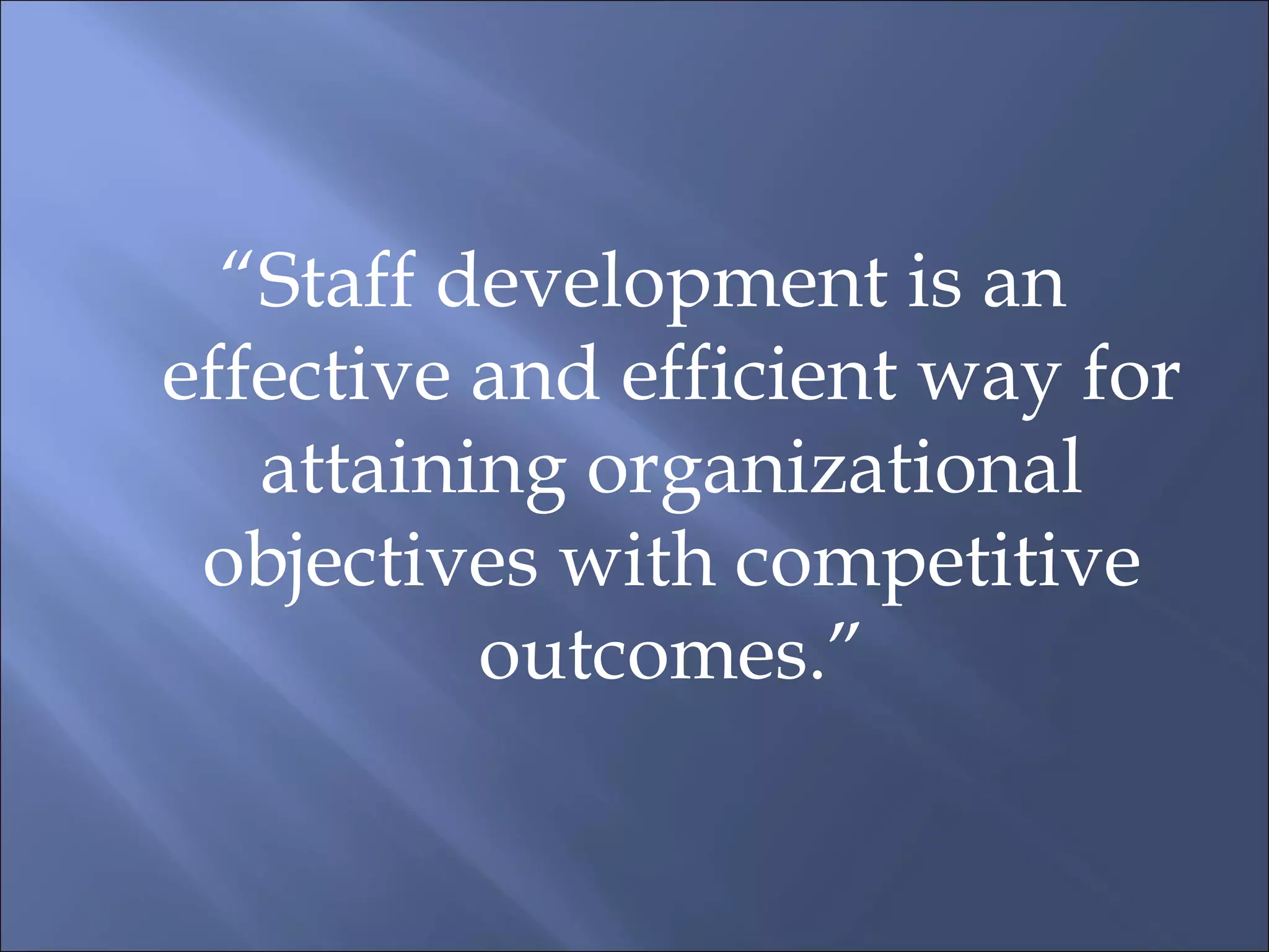 Staff development | PPT