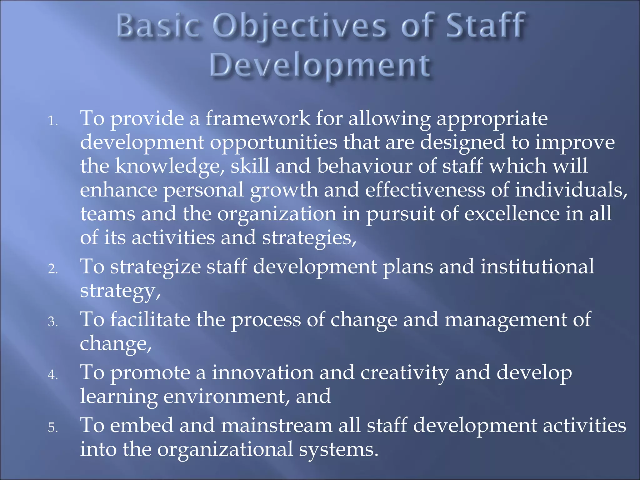 Staff development | PPT