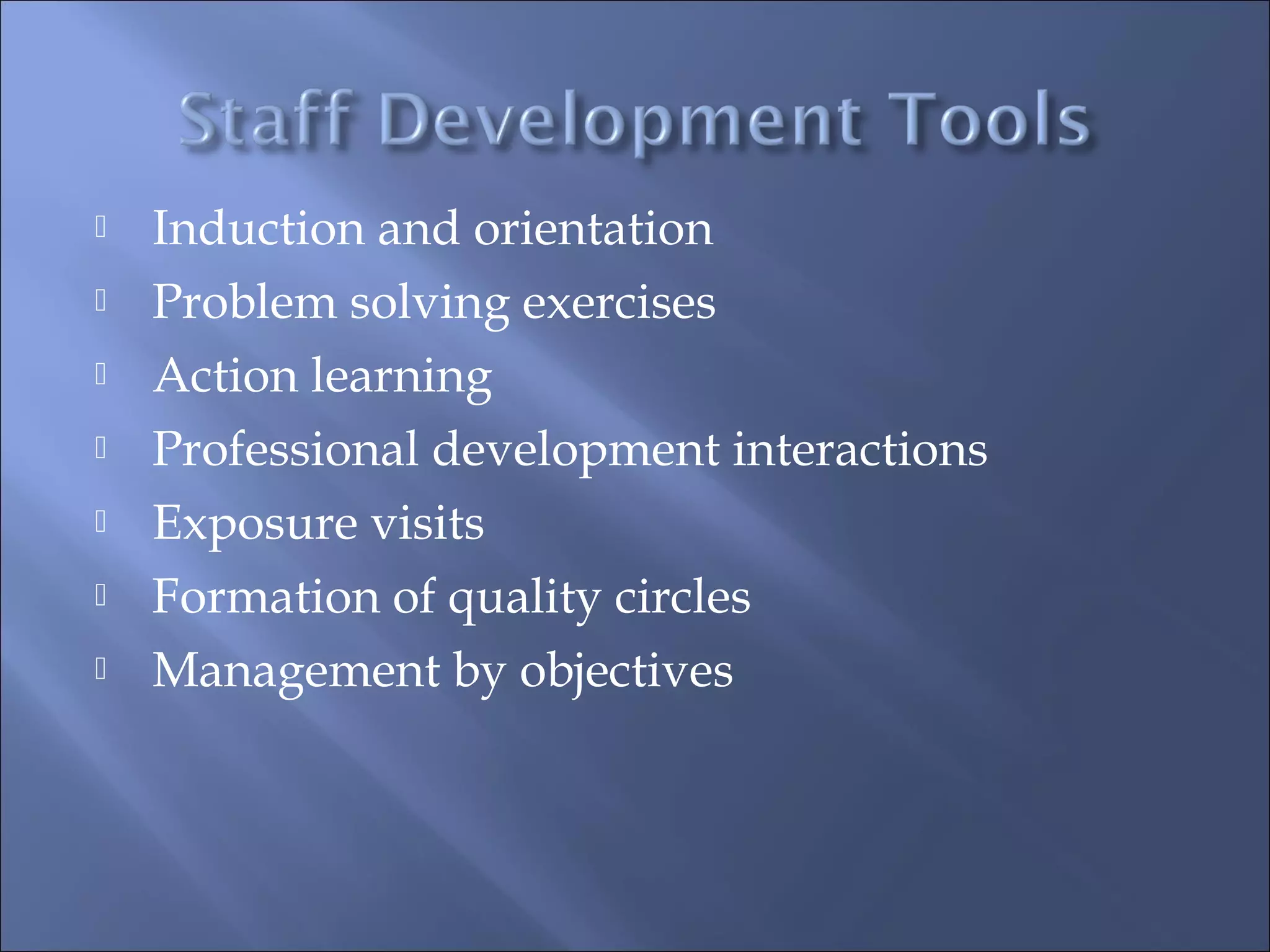 Staff development | PPT