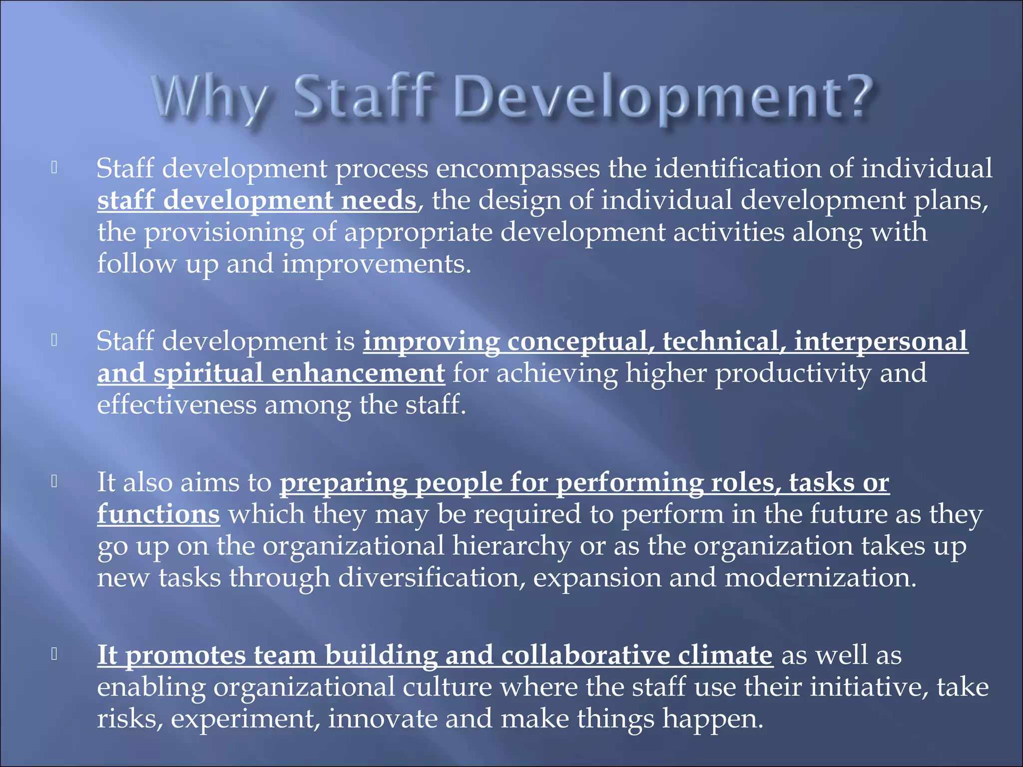 Staff development | PPT