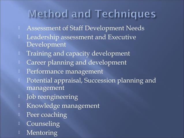 Staff development