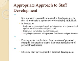 Staff Development | PPTX