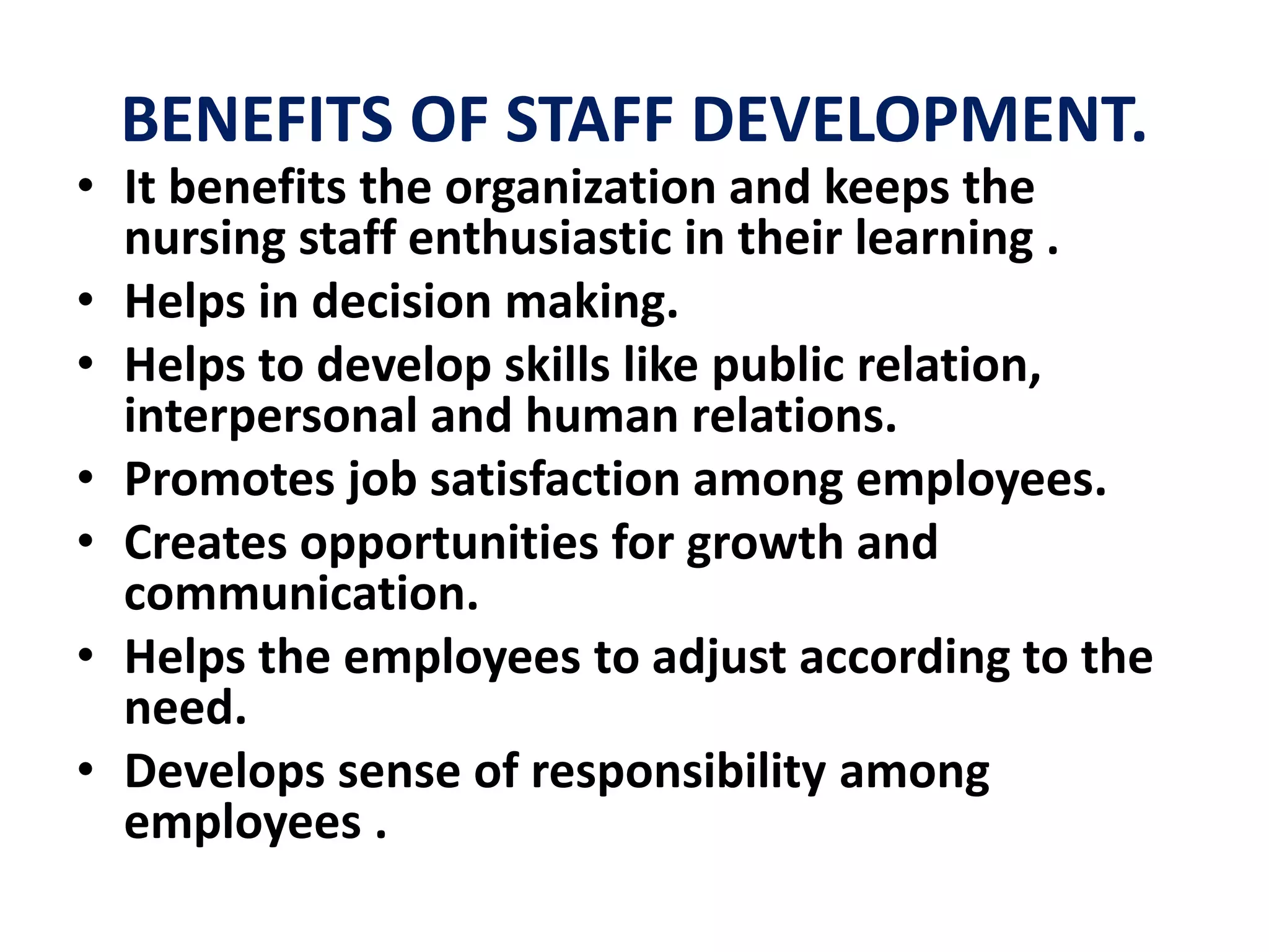 Staff development. | PPTX