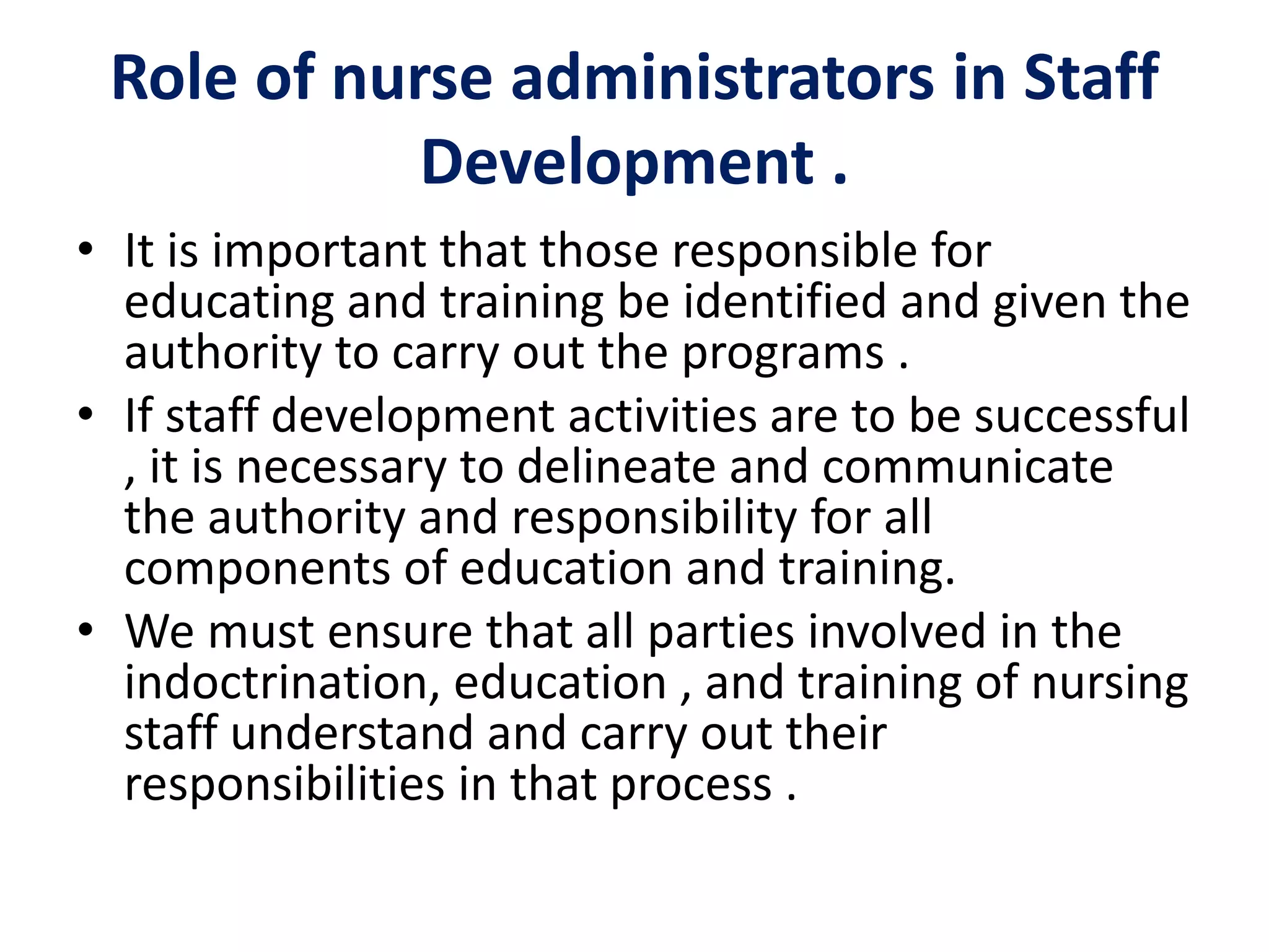 Staff development. | PPTX