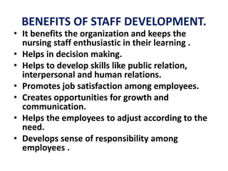 Staff development. | PPTX