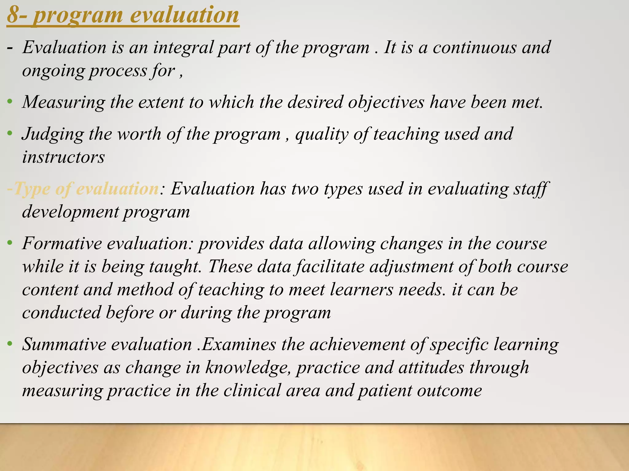 Staff development | PPTX