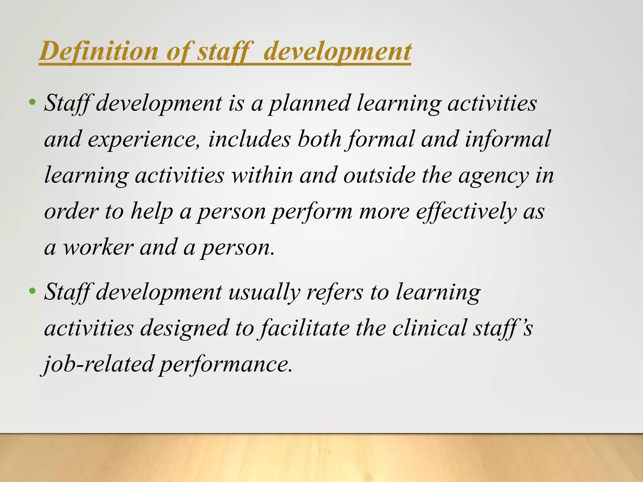 Staff development | PPTX
