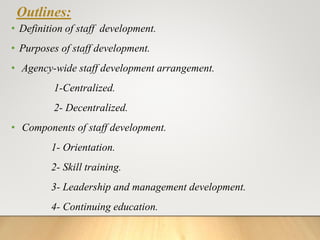 Staff development | PPTX