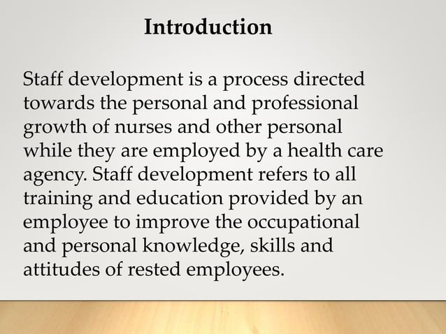 Staff development | PPTX
