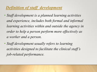 Staff development | PPTX