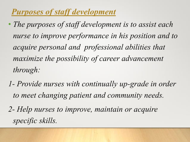 Staff development | PPTX