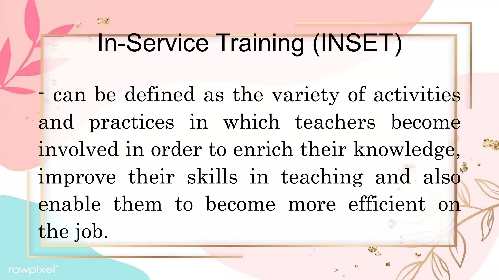 Staff development | PPTX