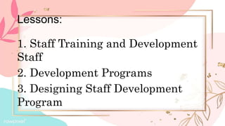 Staff development | PPTX
