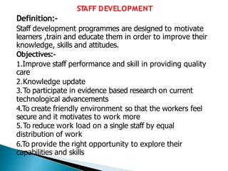 Staff development and welfare | PPTX