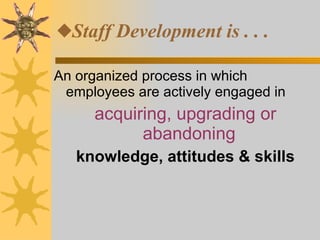 Staff Development I | PPT